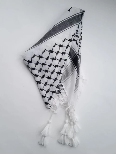 PALESTINIAN KEFFIYEH SCARF, traditional black and white, new £19.99 ...
