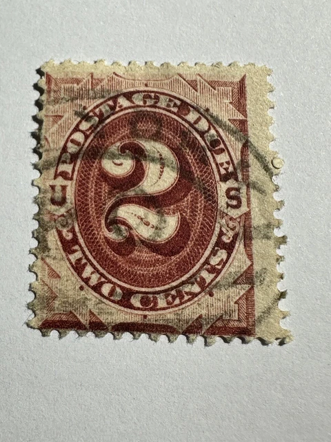 US STAMP SCOTT # J16 - 1884 2c Postage Due Stamp - Red Brown $2.99 ...