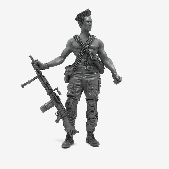 1/35 MODERN SOLDIER Bandolier Ammo Machine Gun Resin Figure Model Kit ...