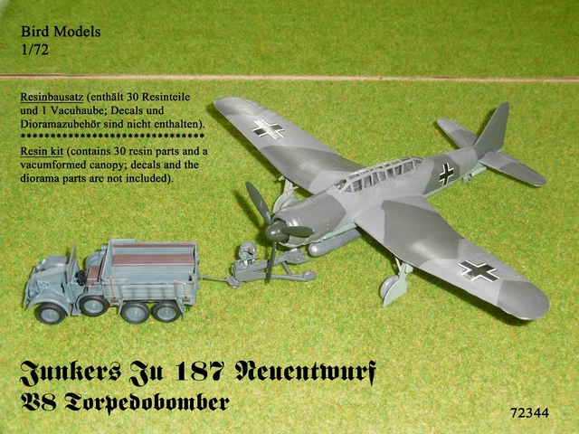 JUNKERS JU 187 Neuentwurf V8 "Torpedo" 1/72 Bird Models Resinbausatz ...