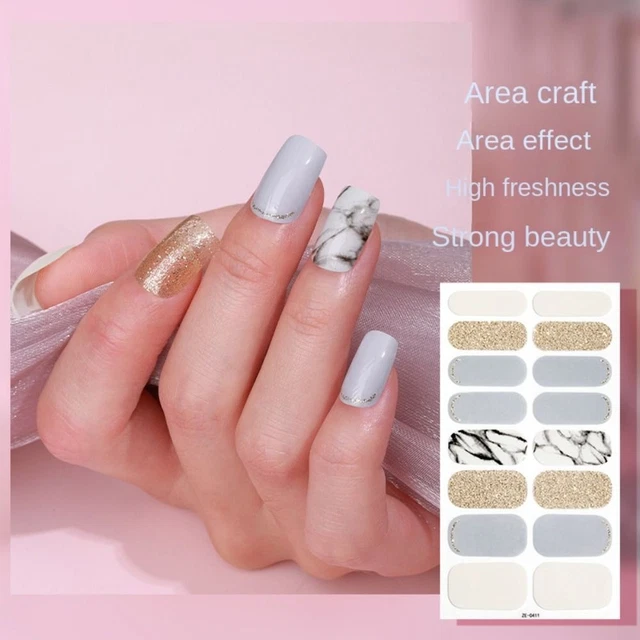 3 SHEET 3D Nails Polish Wraps Nail Art Sticker Gel Nail Stickers Set ...