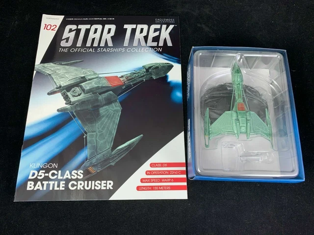 EAGLEMOSS STAR TREK STARSHIP KLINGON D5-CLASS BATTLECRUISER Model #102 ...