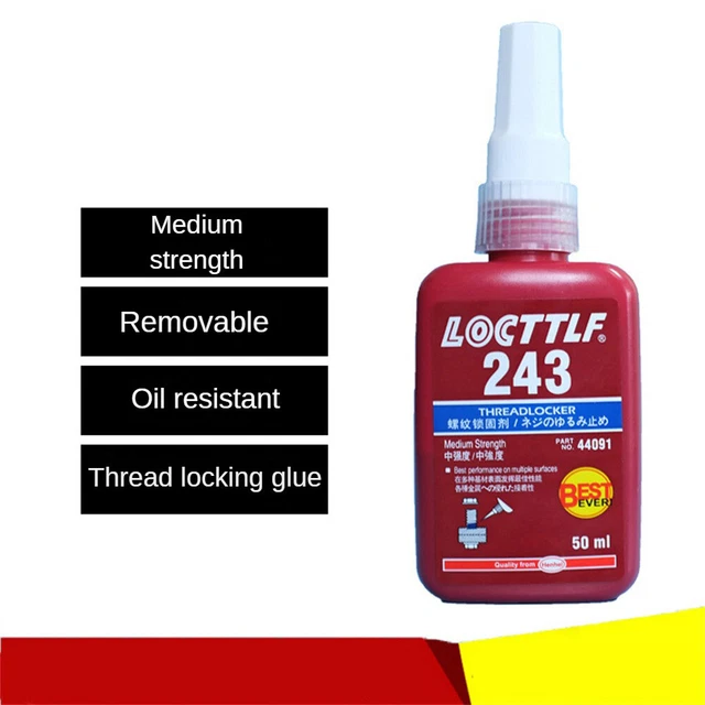 2PACK LOCTITE243 THREADLOCKER Blue Bolt Blue Liquid Lock Tight Medium ...