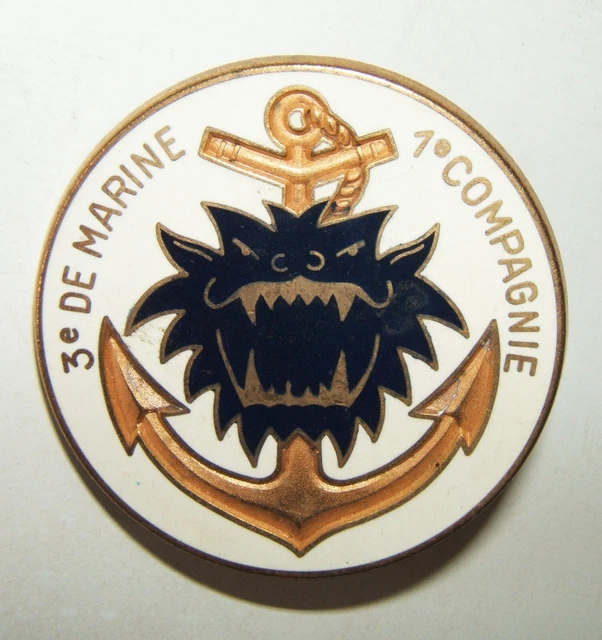 INSIGNE 3° REGIMENT INFANTERIE DE MARINE - 1° COMPAGNIE - Fraisse EUR 12,00 - PicClick FR