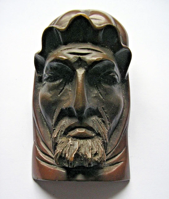 ANTIQUE SMALL BRONZE HEAD STUDY OF AN ARAB IN VERY GOOD CONDITION (4 x ...