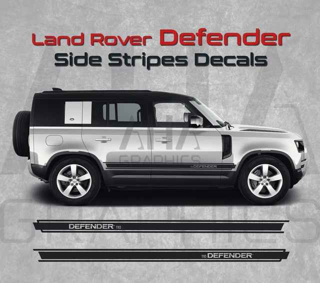 LAND ROVER DEFENDER 110 Side Stripes Decals Defender 110 Side Graphics ...