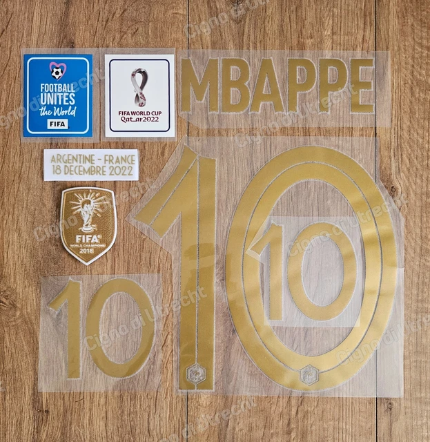 MBAPPE #10 PRINT World Cup Final Qatar 2022 France vs Argentina Patch ...