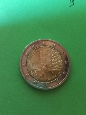 2 EURO COIN 2020 Germany 50 years Knee case of Warsaw False embossing ...