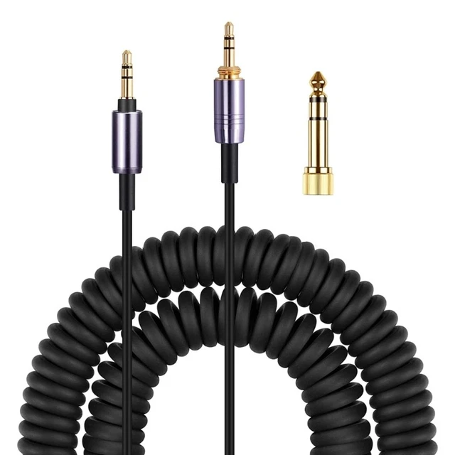 HEADSETS REPLACEMENT WIRE Coiled Headphone Cable for WH-1000XM3 XM2 XM4 ...
