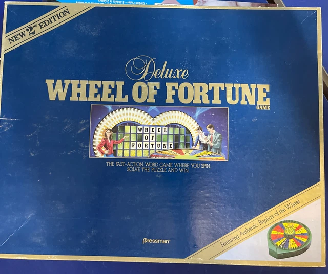 VINTAGE DELUXE WHEEL Of Fortune Board Game Pressman 1986 Complete ...