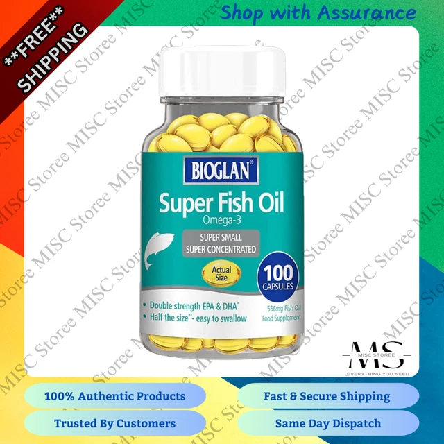 BIOGLAN SUPER FISH Oil Omega-3 Super Small Super Concentrated 100 ...