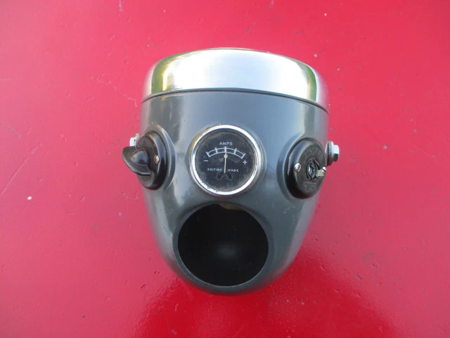JAMES COMMODORE HEADLIGHT, switches and ammeter. New old stock £30.00 ...