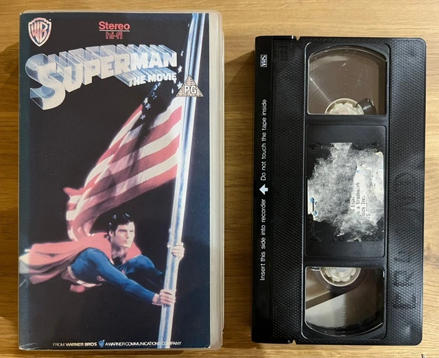 SUPERMAN THE MOVIE 1978 Version - Warner Bros VHS Tape Video PAL Film ...