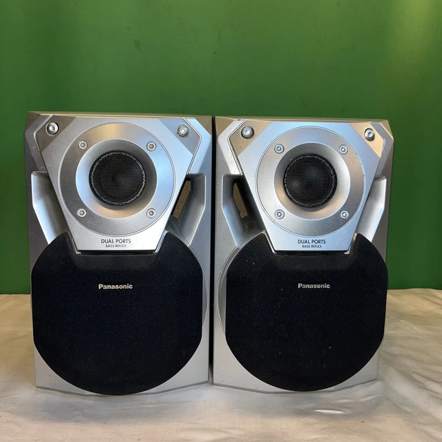 PANASONIC SPEAKER SYSTEM - Silver - 90s Dual Ports 6ohm 100 Watts Few ...