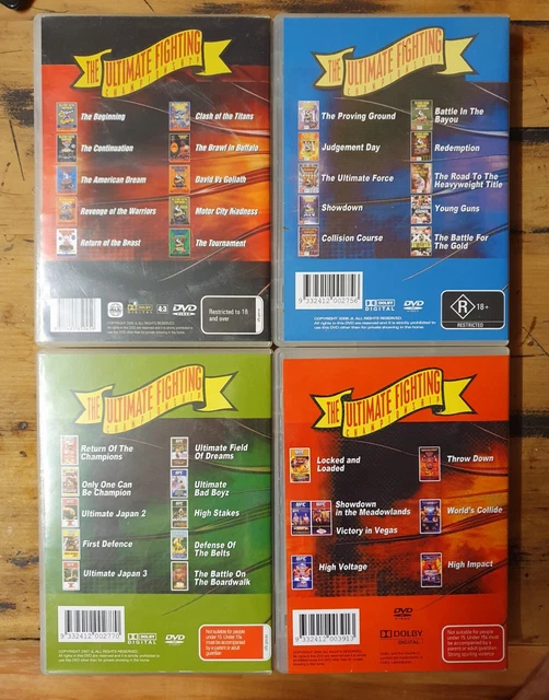 UFC ORIGINAL THE Ultimate Fighting Championships DVDs Vol 1-37 $35.00 ...