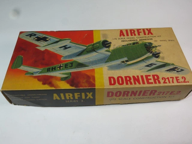 RARO AIRFIX MODELO Avión Kit 1/72 Dornier Do 217 E. 2. sin Hacer Tipo 2 ...