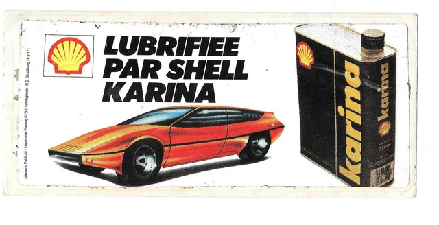 AUTOCOLLANT PUBLICITAIRE & SHELL BIDON KARINA & EUR 5,50 - PicClick FR