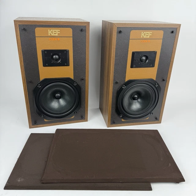 KEF CODA 3 III Bookshelf Wooden Hi-Fi Loudspeakers Speakers SP3016 2 ...