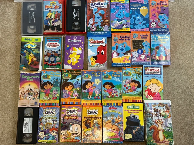 KIDS 28 VHS Lot Wiggles Thomas Teletubbies Dora Blues Clues Rugrats ...