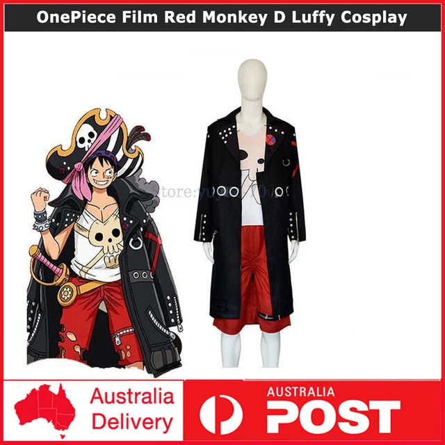 ONE PIECE FILM Red Monkey D Luffy Cosplay Deluxe Completed Costume ...