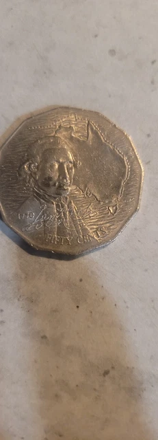 1970 AUSTRALIAN FIFTY cent 50c coin - CAPTAIN COOK BICENTENARY- Rare ...