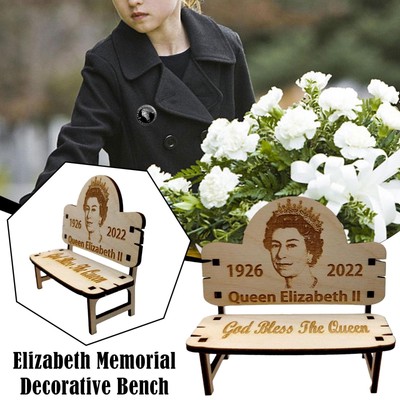 IN LOVING MEMORY Queen Elizabeth II memorial bench UK 2022 T9D0 £3.53 ...
