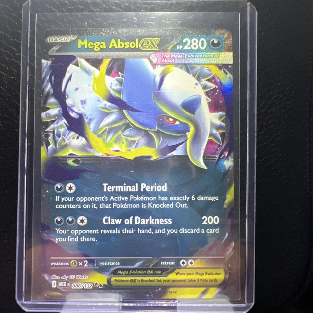 POKÉMON TCG MEGA Evolution Mega Absol Ex 086/132 Double Rare NM English ...