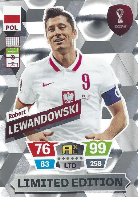 ROBERT LEWANDOWSKI POLAND FIFA World Cup Road To Qatar 2022 Panini Card ...