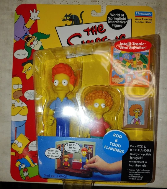 FIGURINE SIMPSONS SÉRIE 9 Rod & Todd Flanders, neuve dans son emballage ...