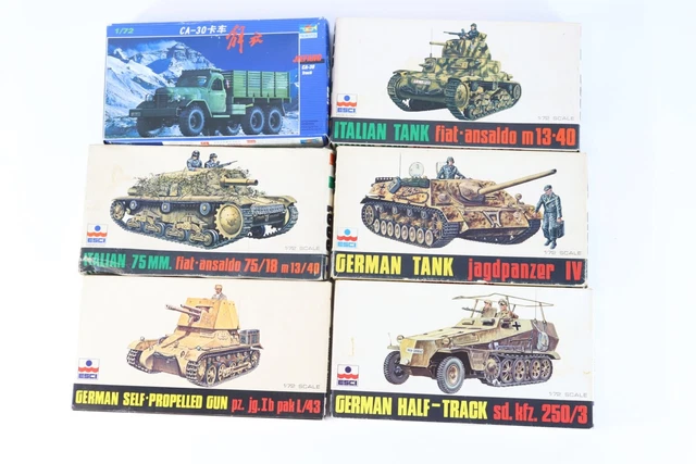 ESCI & TRUMPETER 1:72 Scale Selection of Military Vehicle Kits x6 £0.99 ...