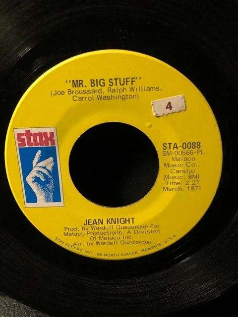 1971 JEAN KNIGHT MR. BIG STUFF (45 tr/min 7 po) Stax (J216) EUR 8,35 ...
