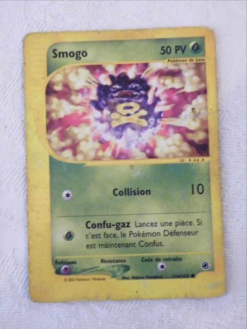 CARTE POKEMON SMOGO 50PV 2002 EXPEDITION 114/165 Logo "saturne" noir. EUR 8,90 - PicClick FR