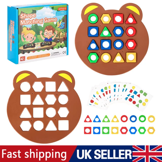 KIDS SHAPE MATCHING Game Sensory Educational Toy Children Puzzles ...