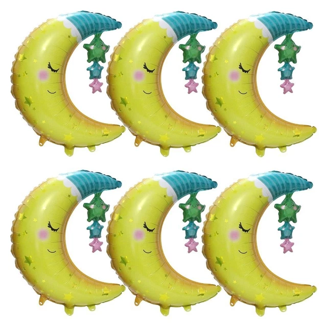 SMILE MOON MOONLIGHT Star Night Sleeping Moon Balloons Large Party ...