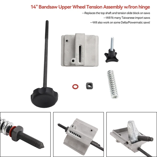 14& BANDSAW UPPER Wheel Tension Assembly w/Iron Hinge Pour Delta ...