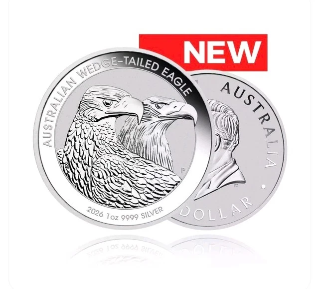 2026 AUSTRALIAN WEDGE-TAILED Eagle 1oz Silver Bullion Coin From Perth ...