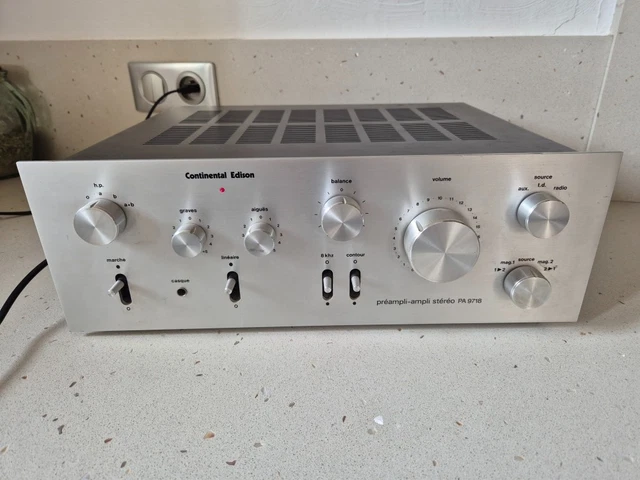 PRÉAMPLI-AMPLI CONTINENTAL EDISON PA-9718 integrated stereo Amplifier ...