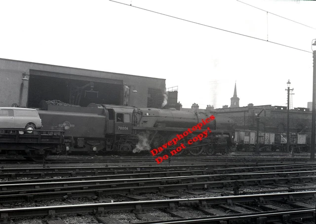 B&W TRAIN / Railway Negative (6x4cm) 70006 'Robert Burns' @ Lancaster ...