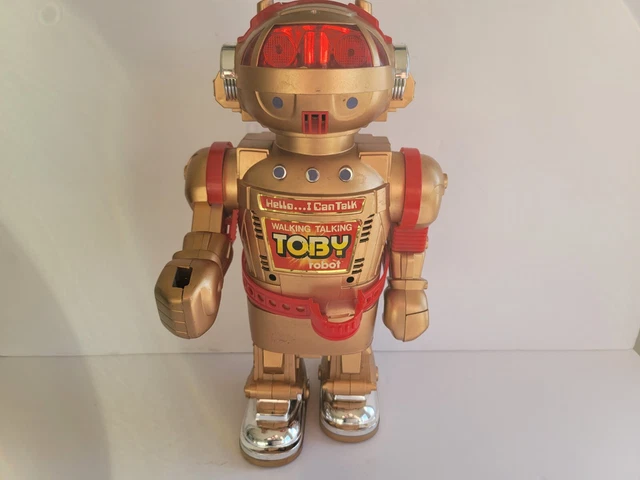 VINTAGE 1986 TOBY Robot Talking Walking Outer Space Toy $10.00 ...