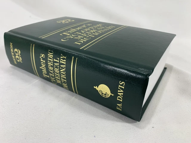 TABER'S CYCLOPEDIC MEDICAL Dictionary (Thumb-Indexed Version) F.A.Davis ...
