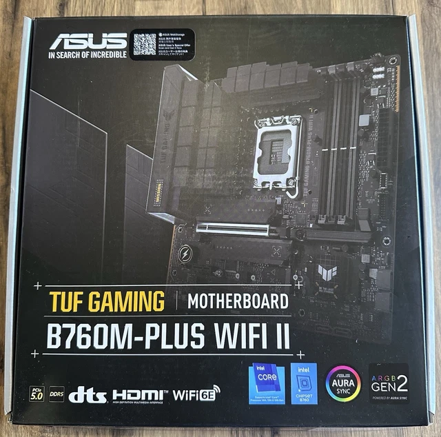 ASUS TUF GAMING B760M-PLUS WiFi II Socket 1700 DDR5S-ATA 6GB Micro ATX ...
