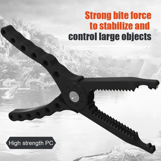 FISH LIP GRABBER Plier Controller Fishing Tongs Gripper with Hand Rope ...