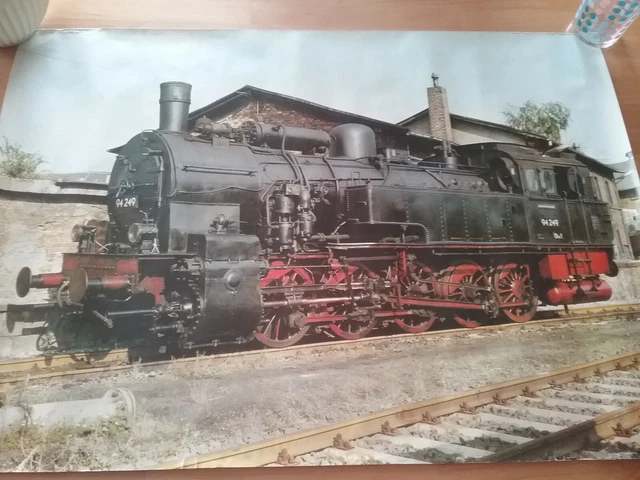 FOTO POSTER DAMPFLOK Zug Eisenbahn DDR Reichsbahn Lok 94 249 EUR 6,50 - PicClick DE