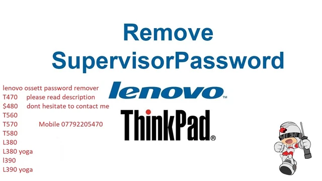 LENOVO THINKPAD SVP Bios Supervisor Passwort Reset Service EUR 91,63 ...