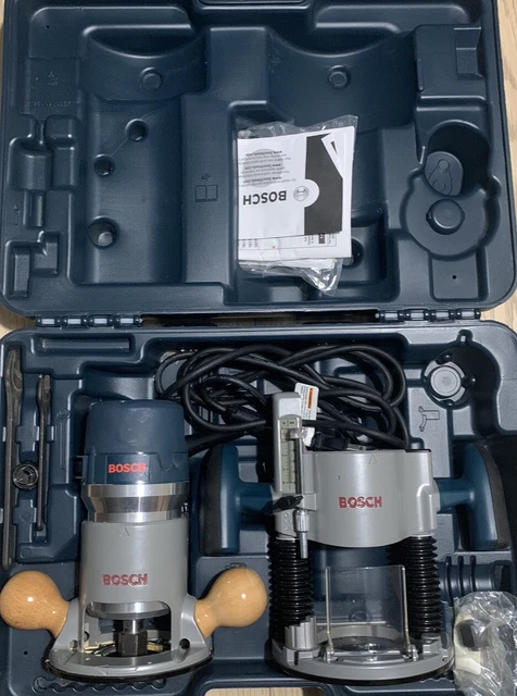 BOSCH 120V 2HP Corded Plunge & Fixed Base Router Kit 1617EVSPK - With ...