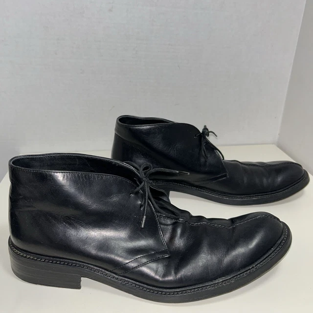 TO BOOT NEW York Adam Derrick Men Black Leather Chukka Boot 10 Made ...