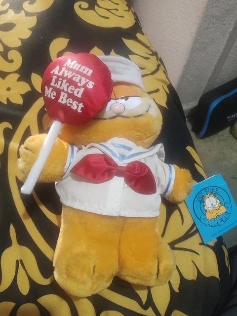 VINTAGE GARFIELD MUM Always Liked Me Best Sailor Outfit Soft Plush 9 ...