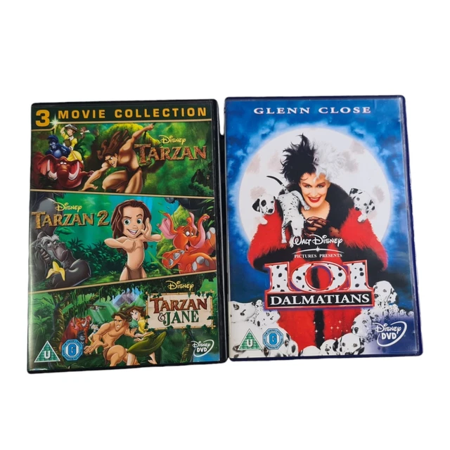 DISNEY DVD BUNDLE Tarzan 1 2 & Jane + 101 Dalmatians Family Movie Set £ ...