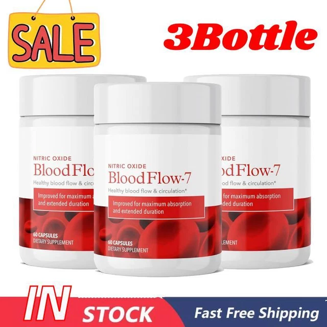 3 PACK BLOODFLOW-7 Blood Circulation-Supplement |Nitric-Oxide with ...