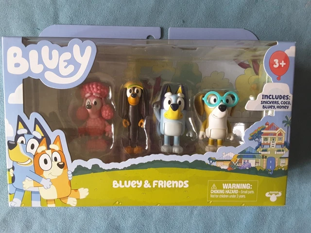BLUEY & FRIENDS Snickers, Coco, Bluey, Honey Playset, Mib EUR 8,53 ...